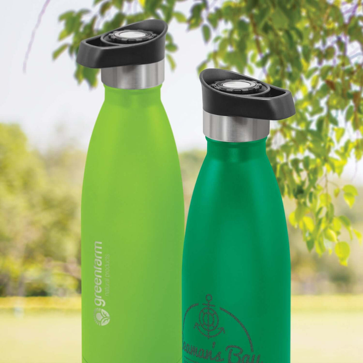 Mirage Powder Coated Vacuum Bottle - Push Button Lid | Executive Door Gifts