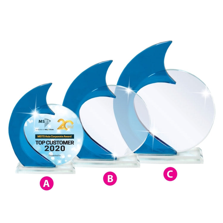 Wave Crystal Award | Executive Door Gifts