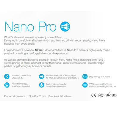 Nano Pro Bluetooth Wireless Speaker | Executive Door Gifts